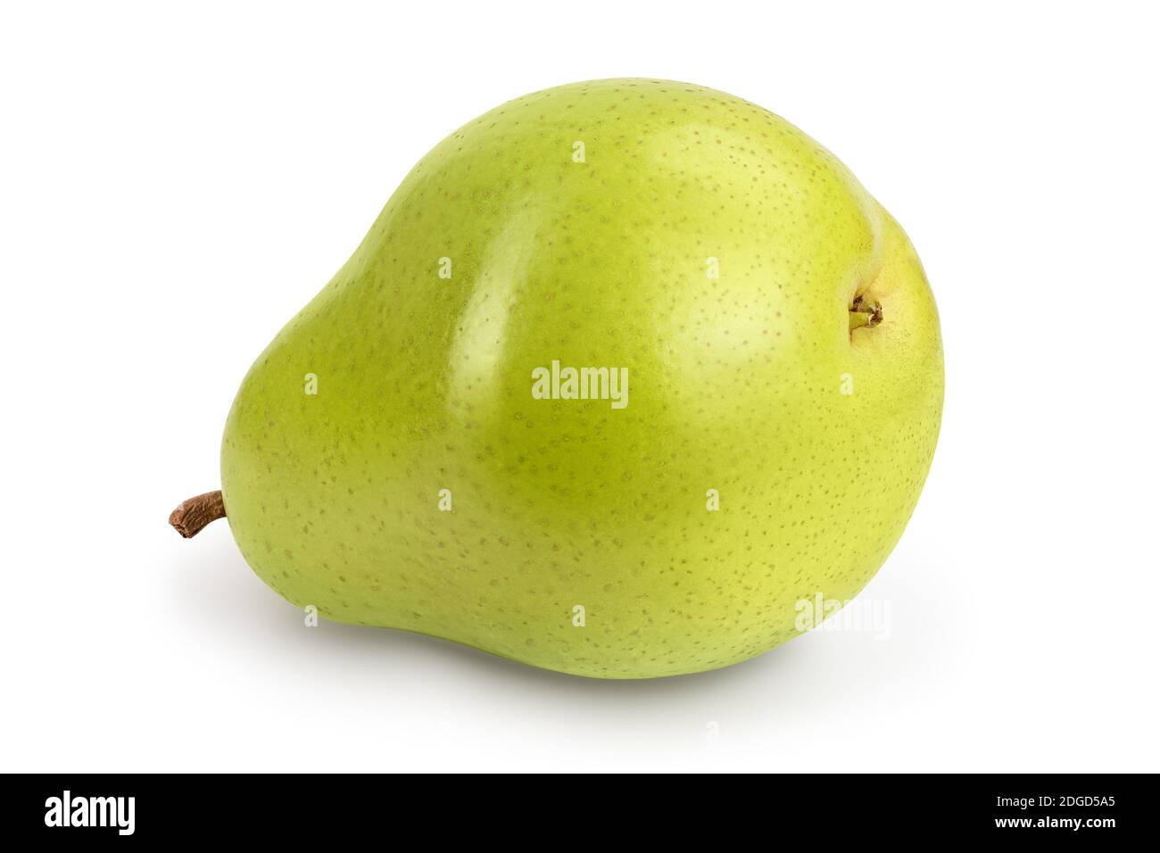 Green pear fruit isolated on white background with clipping path and ...