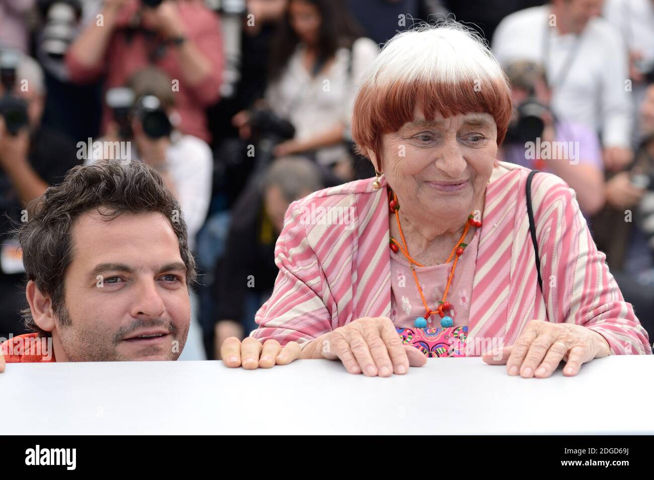 Matthieu Chedid and Agnes Varda attending the Faces, Places (Visages ...
