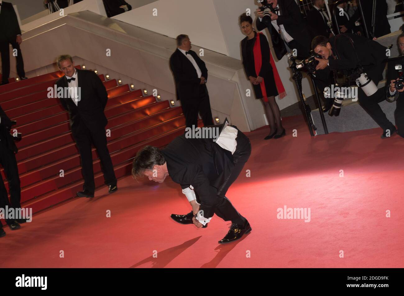 Terry Notary arriving on the red carpet of 'The square' screening held ...