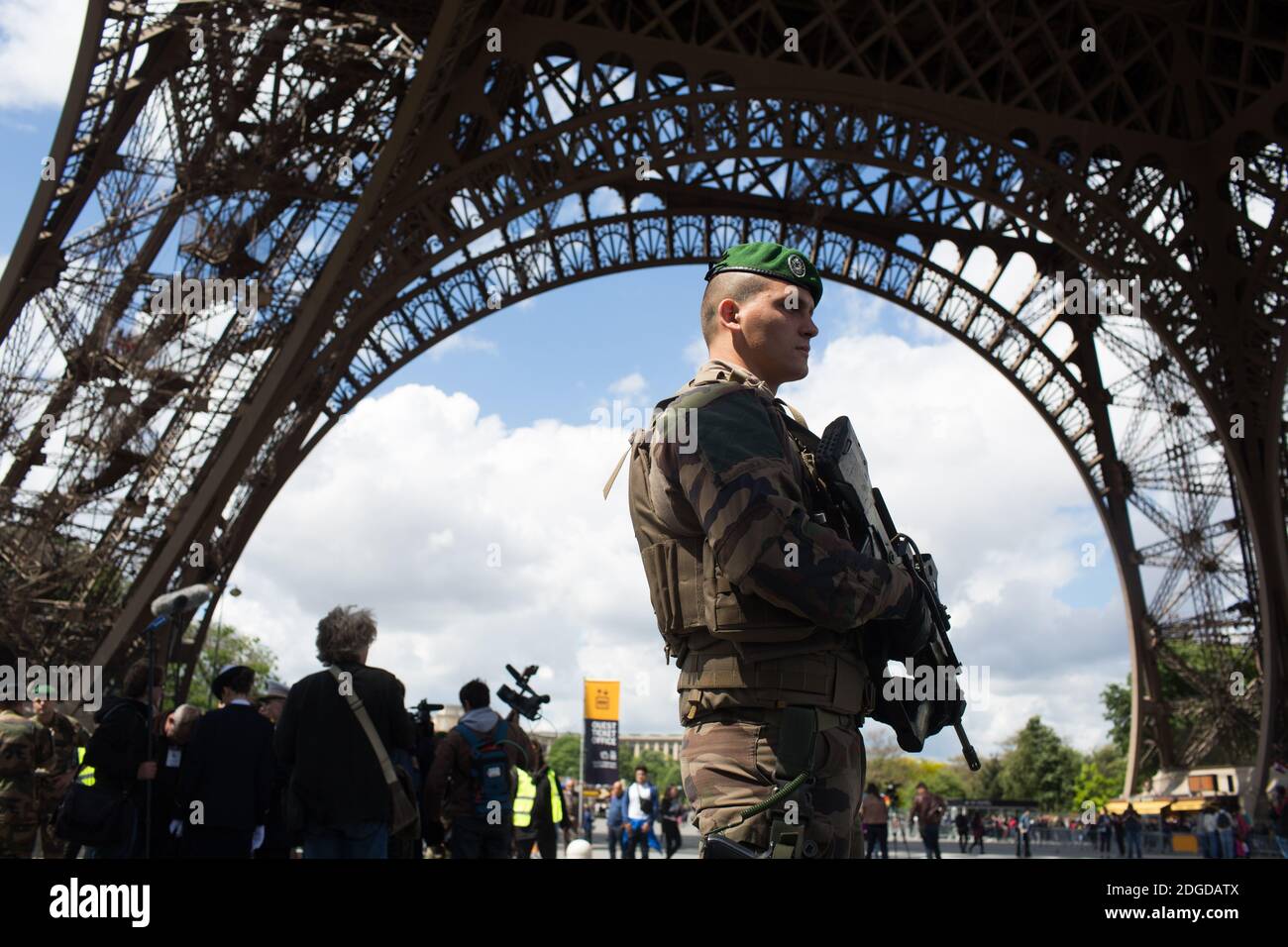 French Defense Minister Sylvie Goulard, meets French soldiers on duty ...