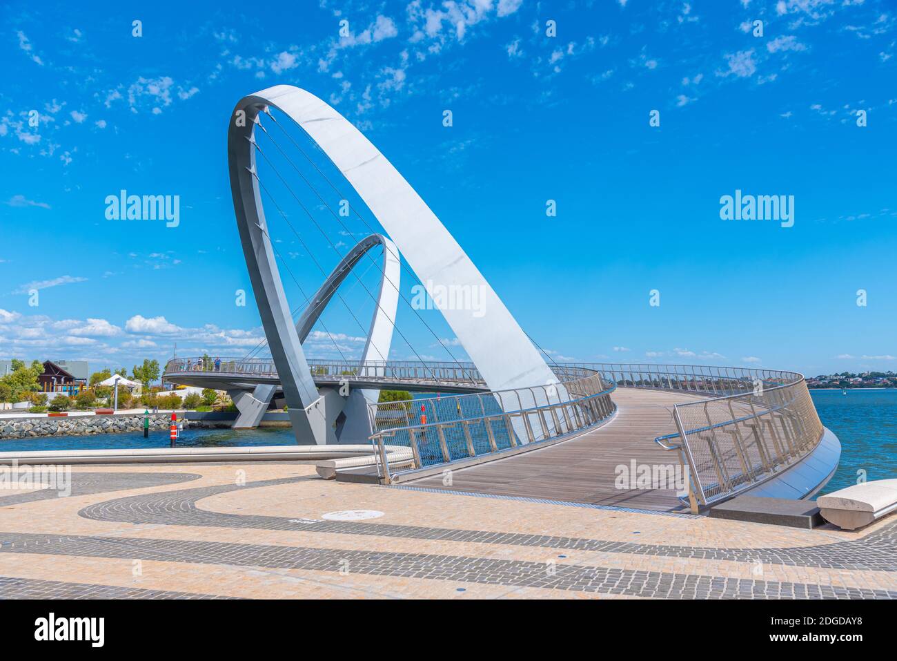 Elizabeth Quay Bridge in Perth, Australia Stock Photo - Alamy
