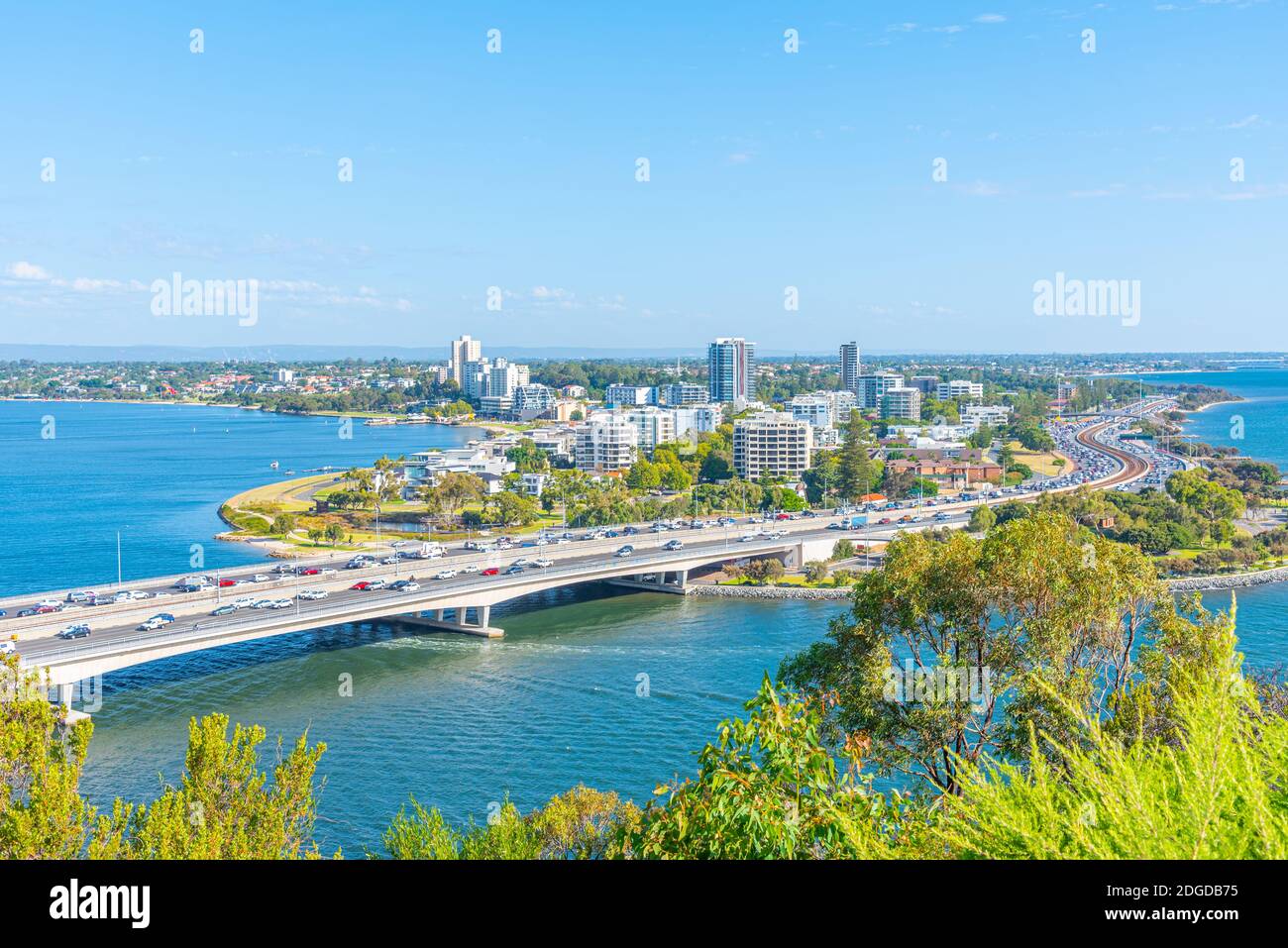 Narrows bridge leading to South Perth in Australia Stock Photo - Alamy
