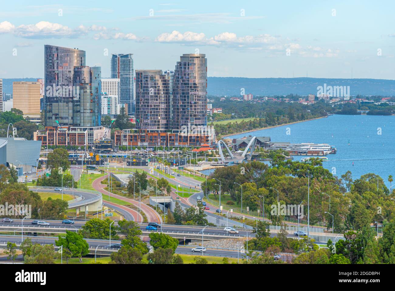 Skyline of Elizabeth quay in Perth, Australia Stock Photo - Alamy