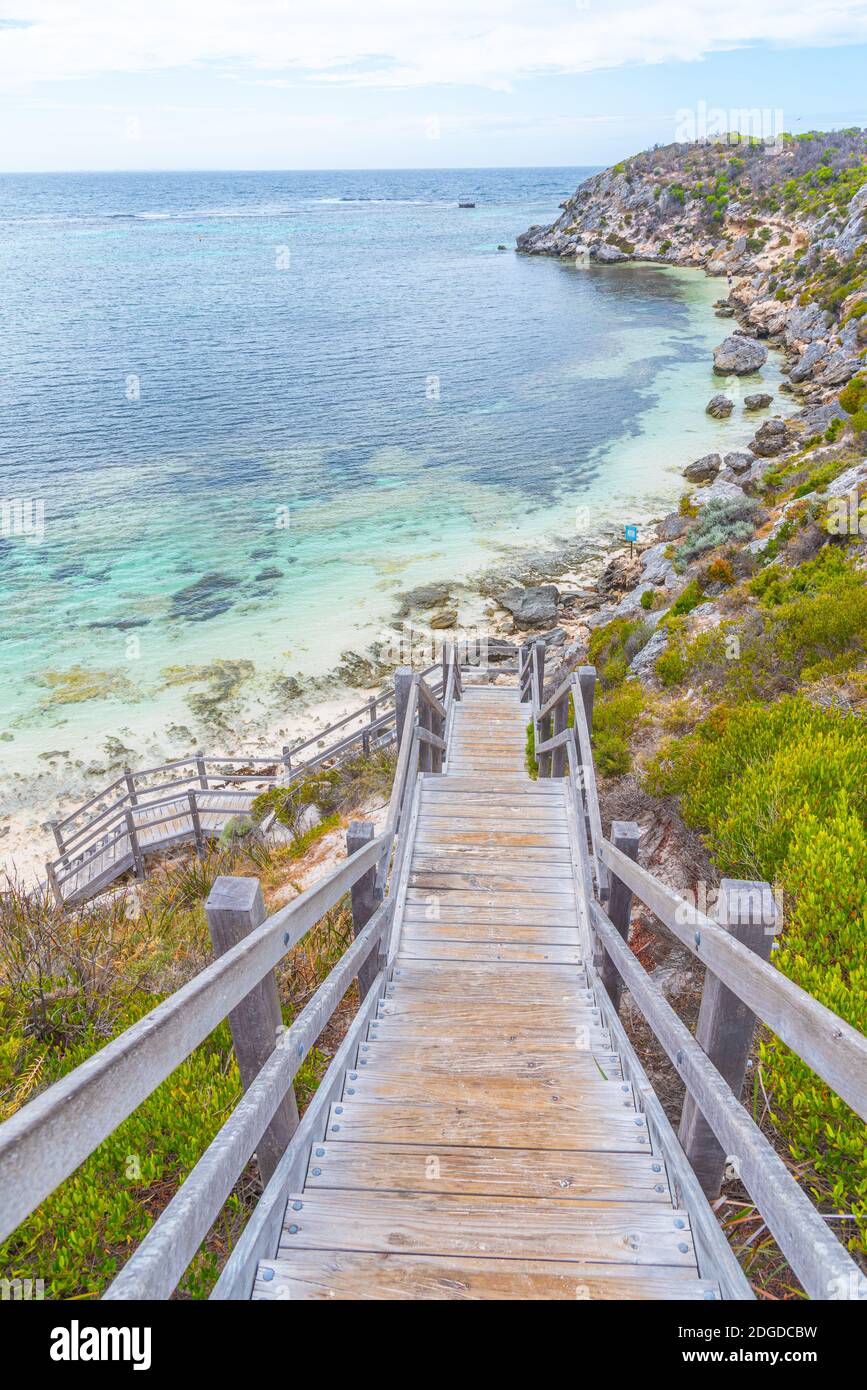 Porpoise bay viewed from parker point at Rottnest island in Australia ...