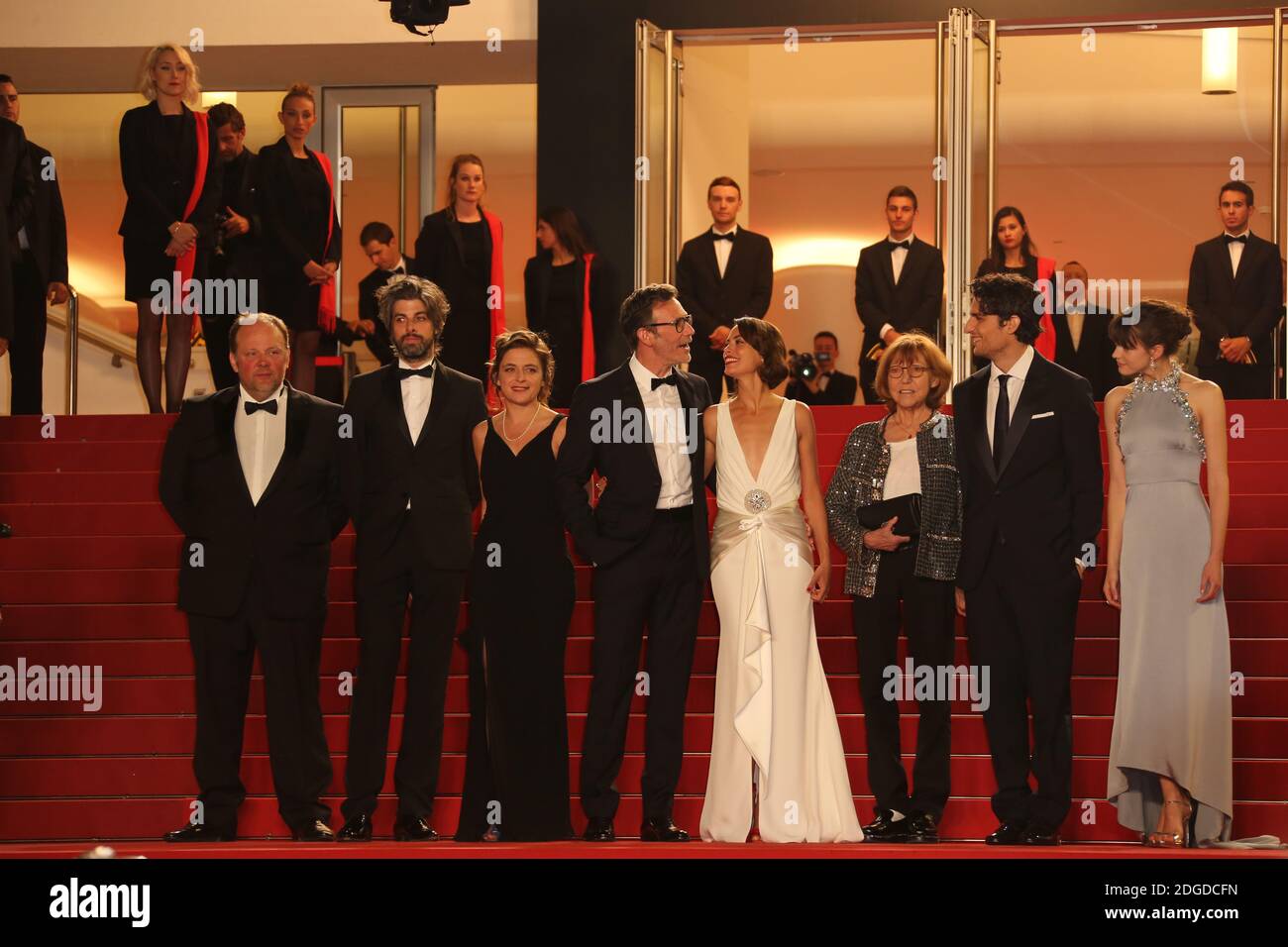 Actors Louis Garrel, Berenice Bejo, director Michel Hazanavicius and ...