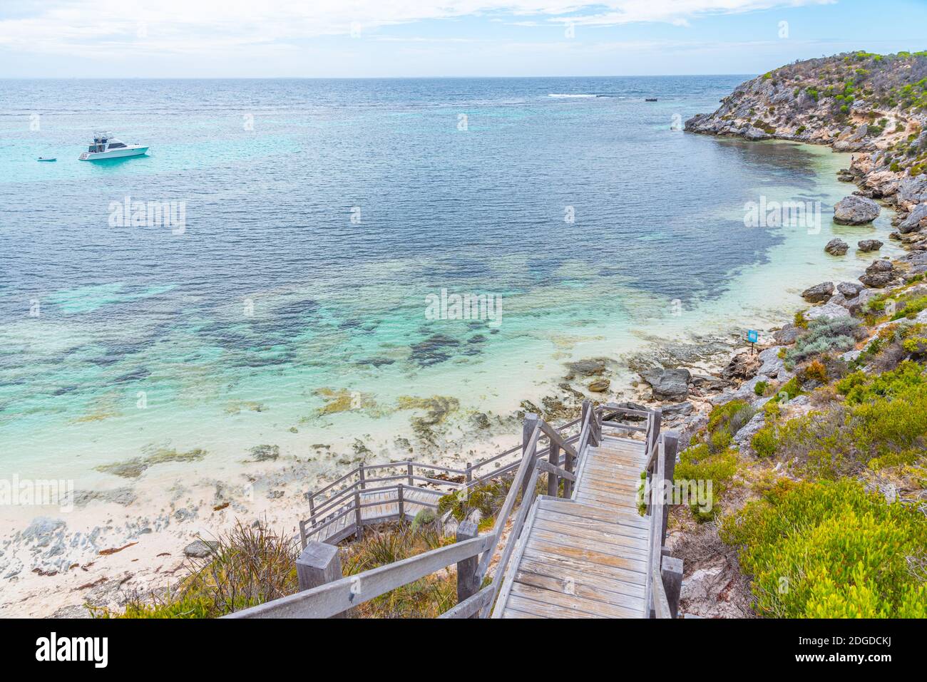 Porpoise bay viewed from parker point at Rottnest island in Australia ...