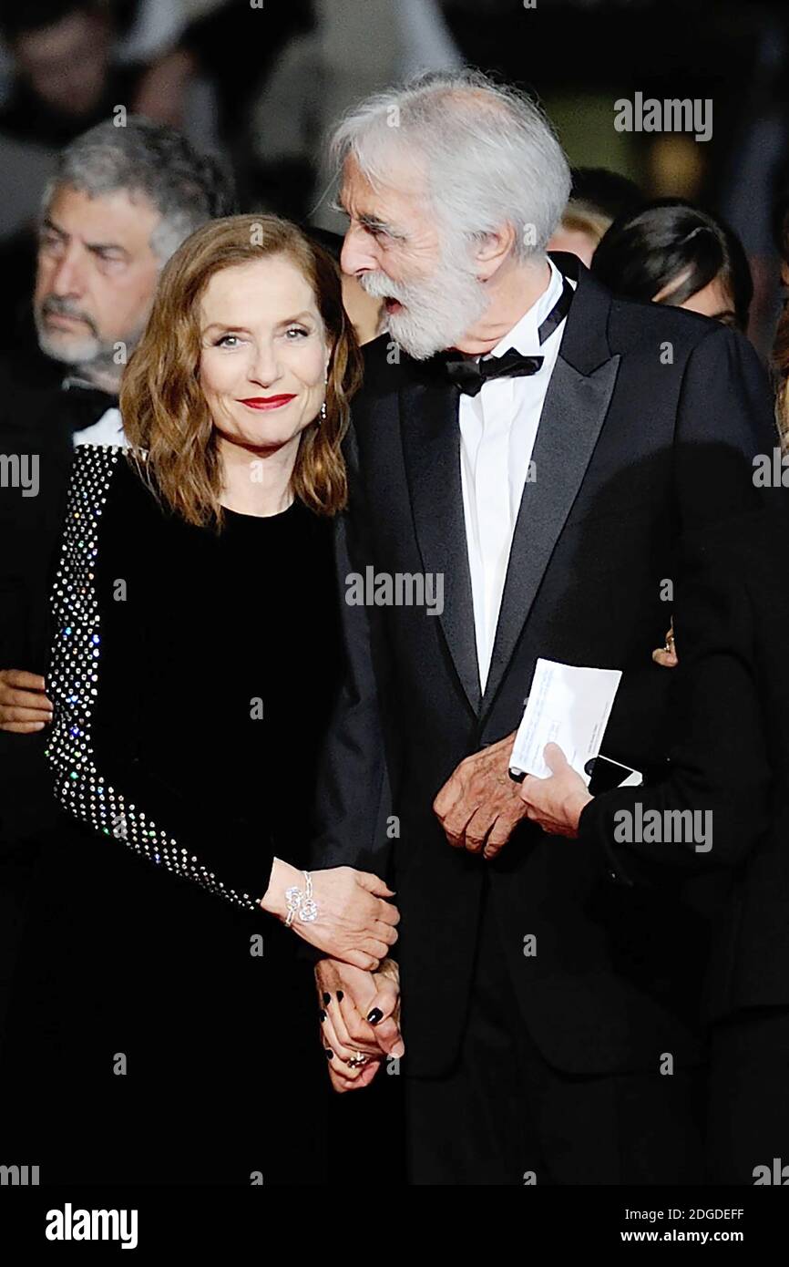 Isabelle Huppert and Michael Haneke attending the Happy End screening ...