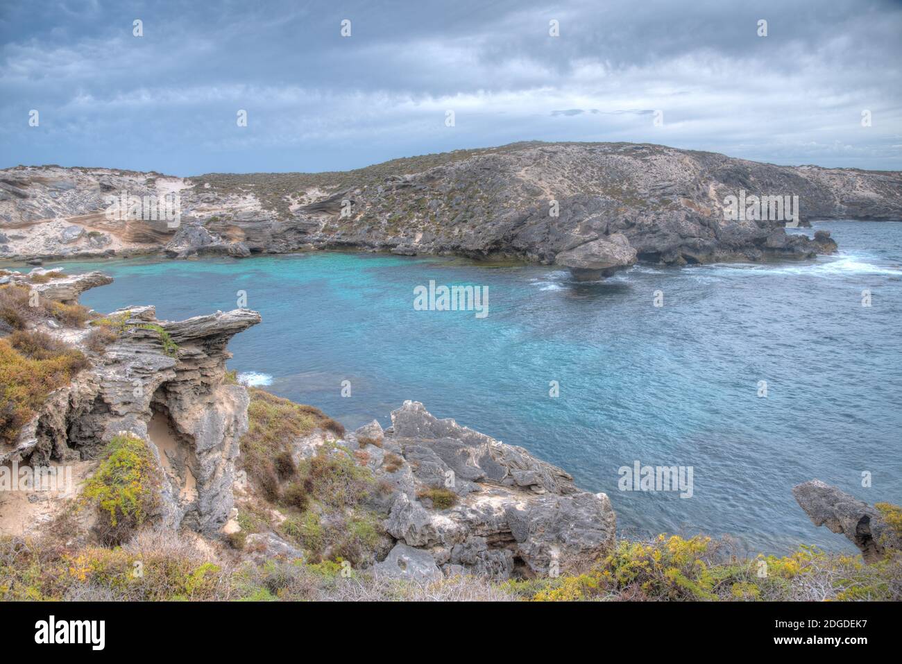 Fish hook bay at Rottnest island in Australia Stock Photo - Alamy