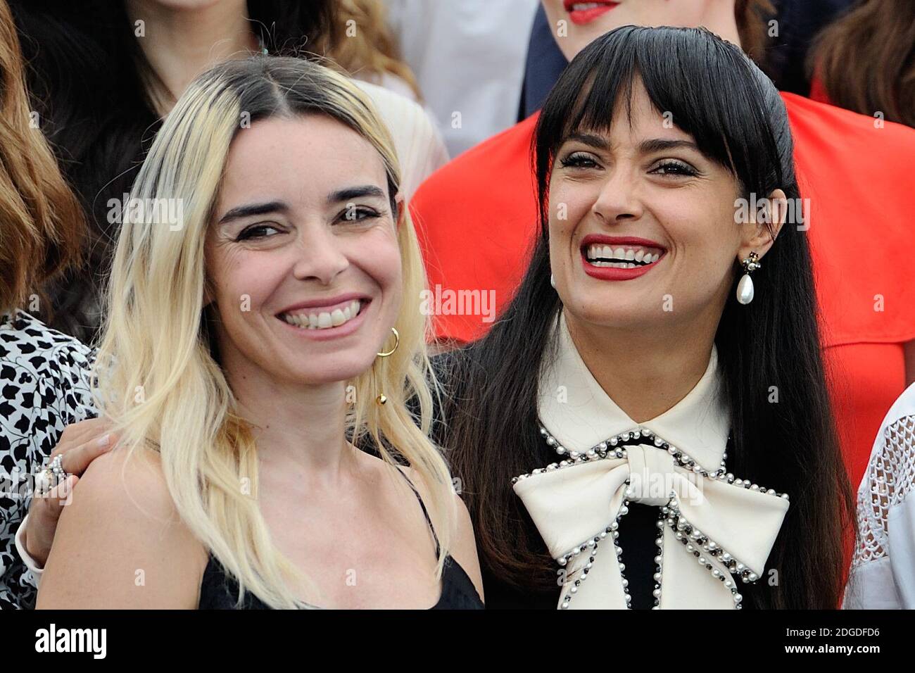 Elodie Bouchez and Salma Hayek attending the 70th anniversary photocall ...