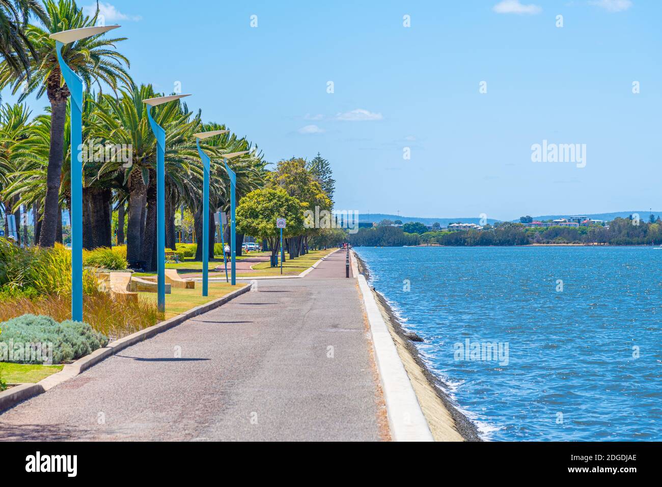 Riverside promenade of Swan river in Perth, Australia Stock Photo - Alamy
