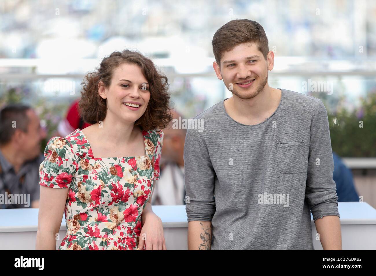 Kantemir Balagov, Darya Zhovner posing at Testona photocall held at the ...