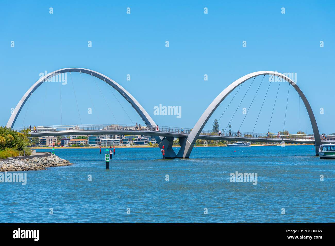 Elizabeth Quay Bridge in Perth, Australia Stock Photo - Alamy