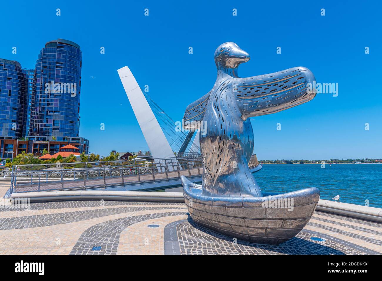 First Contact Sculpture in Perth, Australia Stock Photo - Alamy