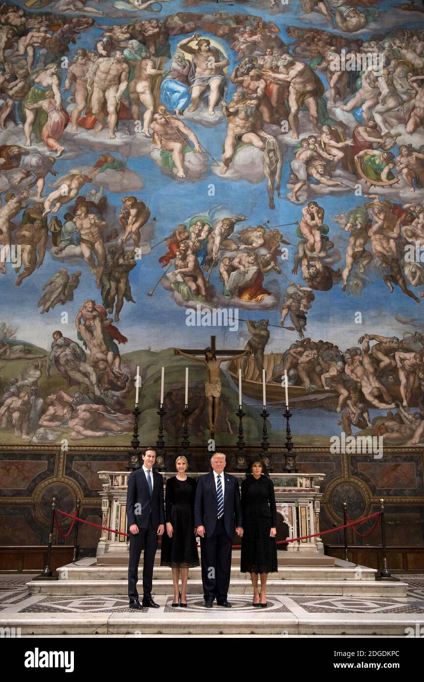 After their meeting with Pope Francis, the US President Donald Trump ...