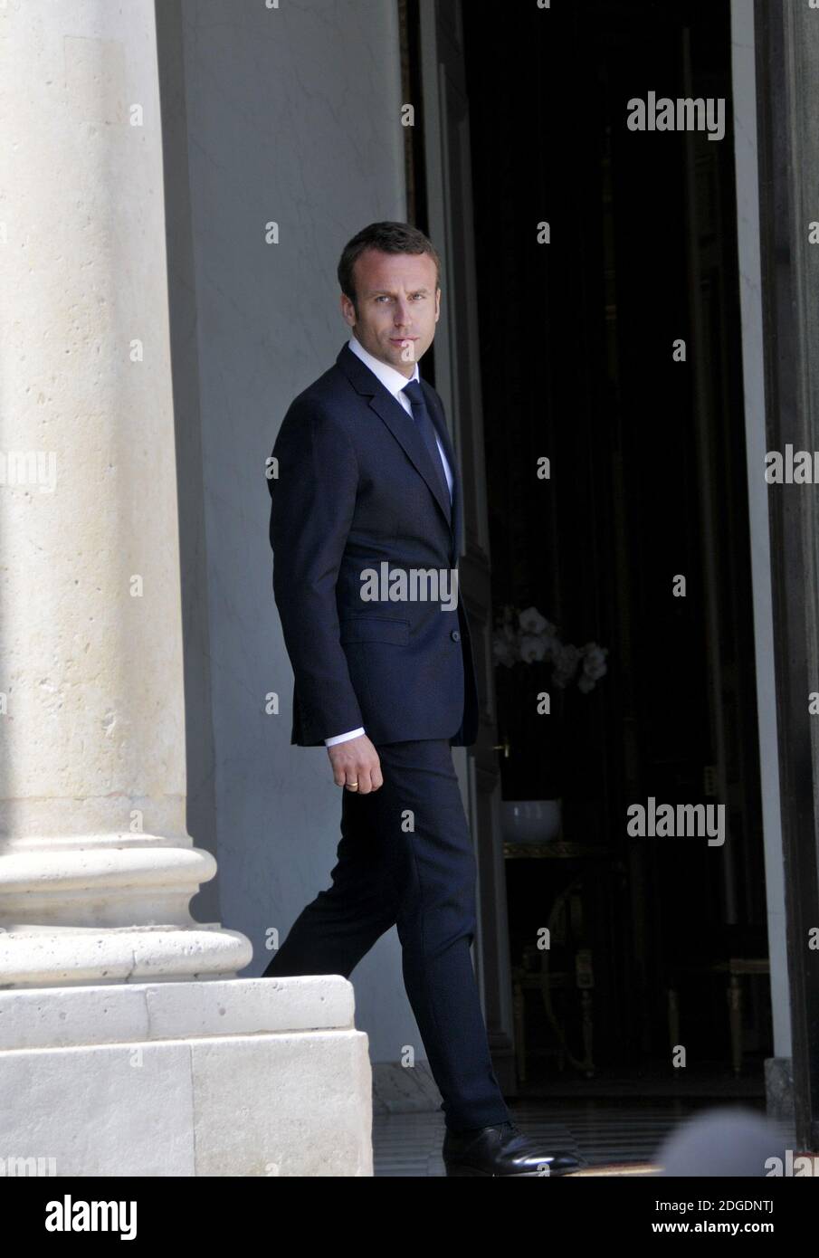 President Emmanuel Macron at Elysee Palace in Paris, France on May 23 ...