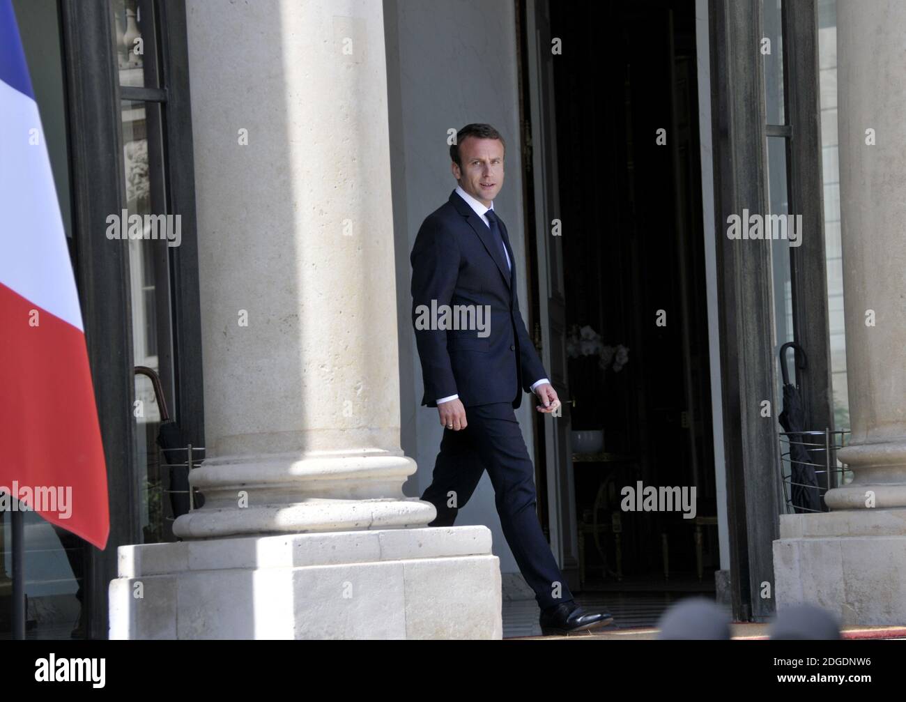 President Emmanuel Macron at Elysee Palace in Paris, France on May 23 ...