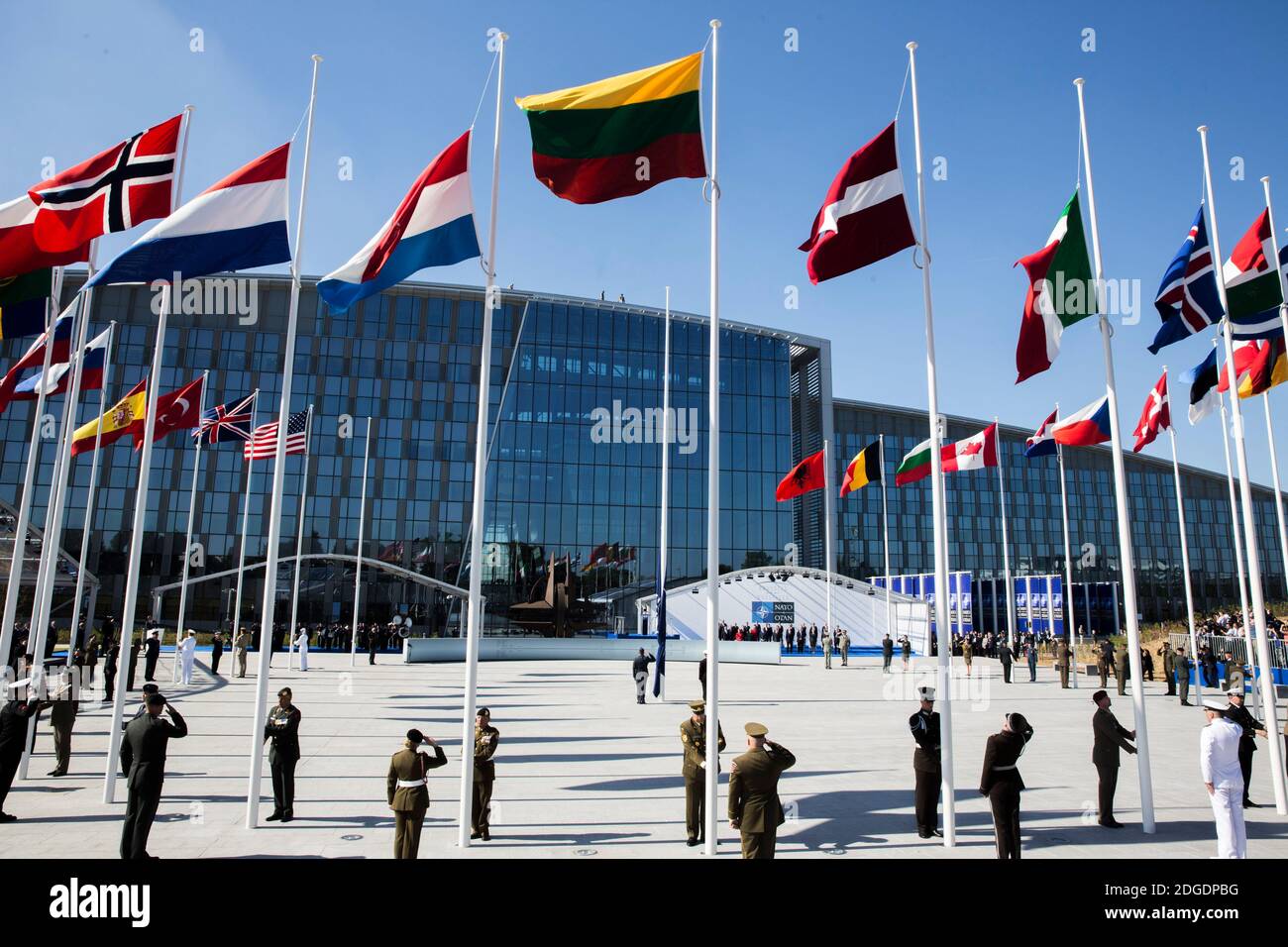 The NATO (North Atlantic Treaty Organization) summit ceremony at the ...
