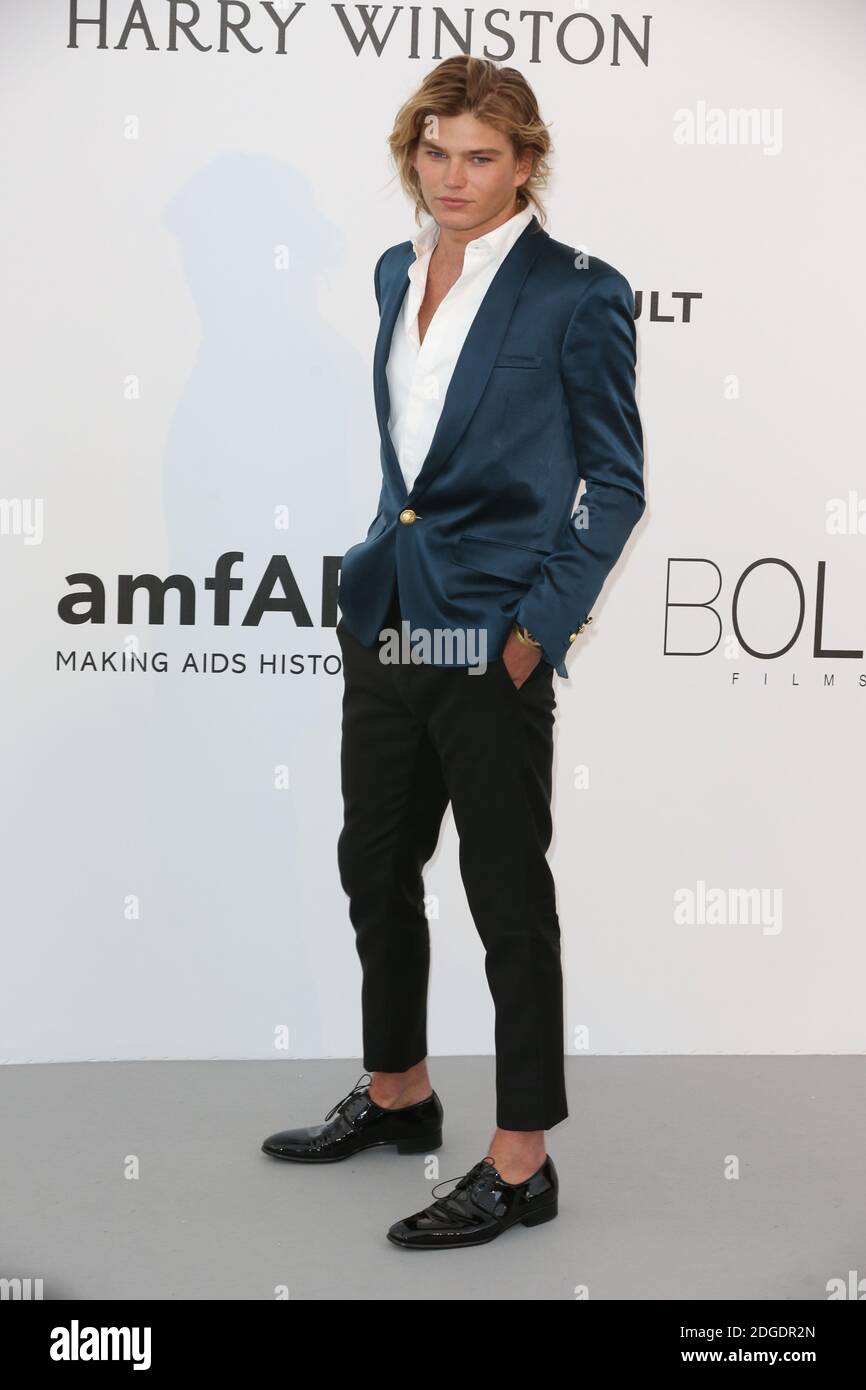 Jordan Barrett attending the 24th amfAR Gala held at the Hotel du Cap ...