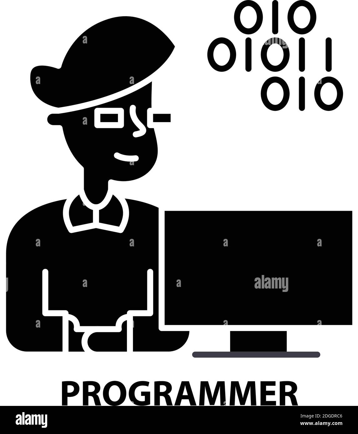 Young computer hacker Stock Vector Images - Alamy