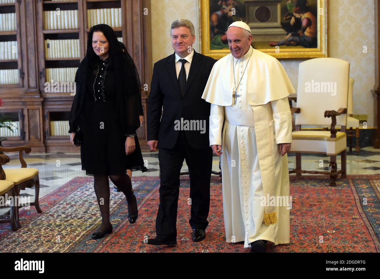 Pope Francis meets with Gjorge Ivanov, President of Macedonia and his ...