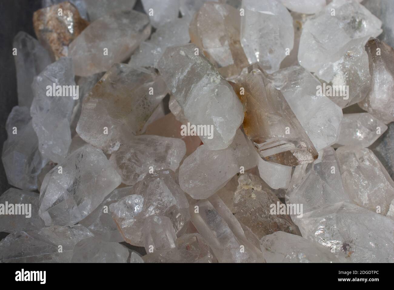 crystal quartz gem stone as natural mineral rock specimen Stock Photo ...