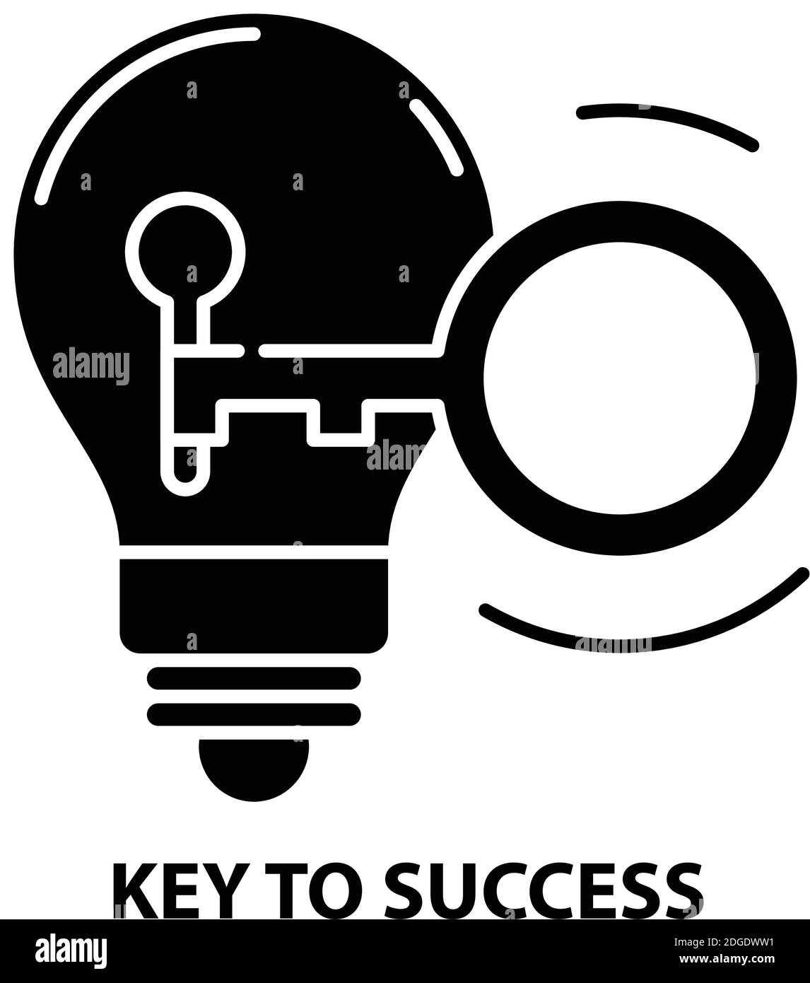 key to success icon, black vector sign with editable strokes, concept ...