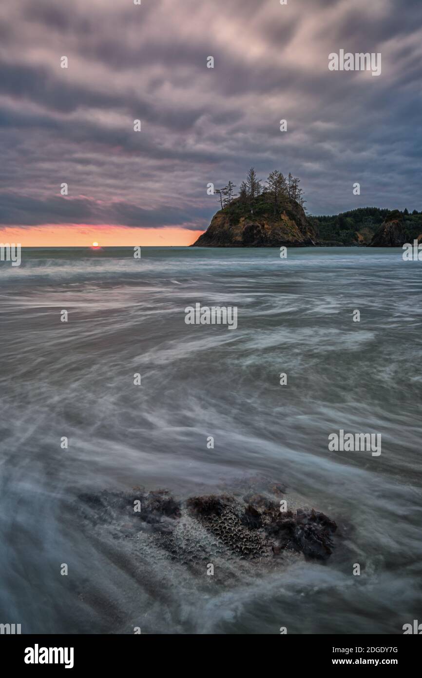 Dramatic Sunset at the Beach, Color Image Stock Photo - Alamy