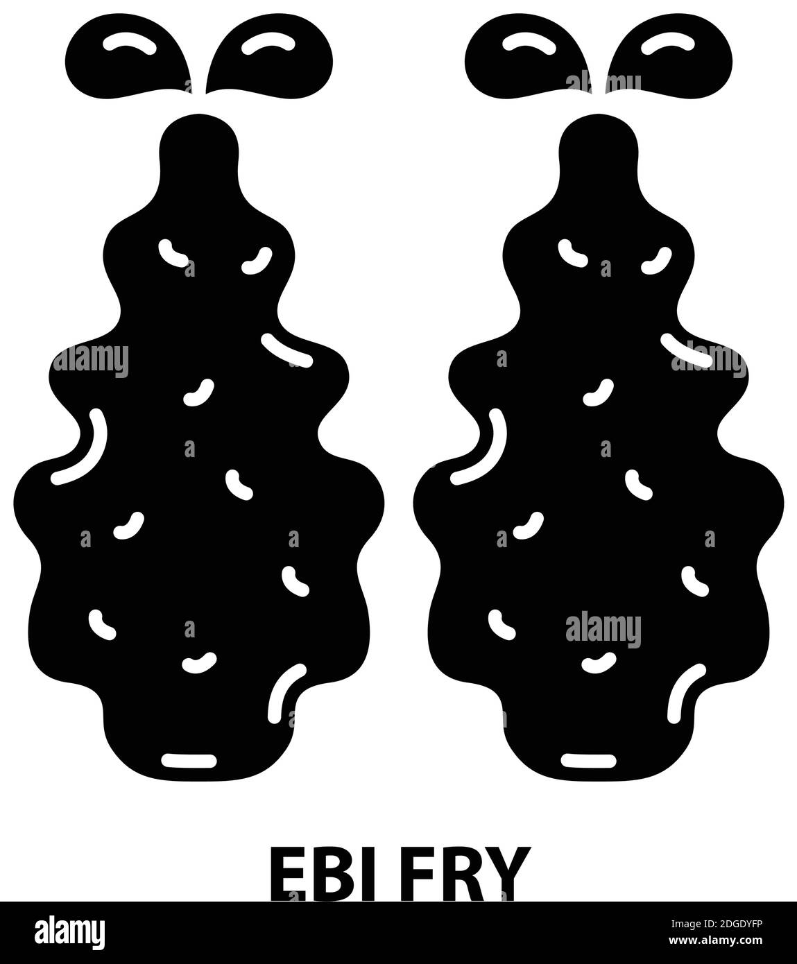 ebi fry icon, black vector sign with editable strokes, concept ...