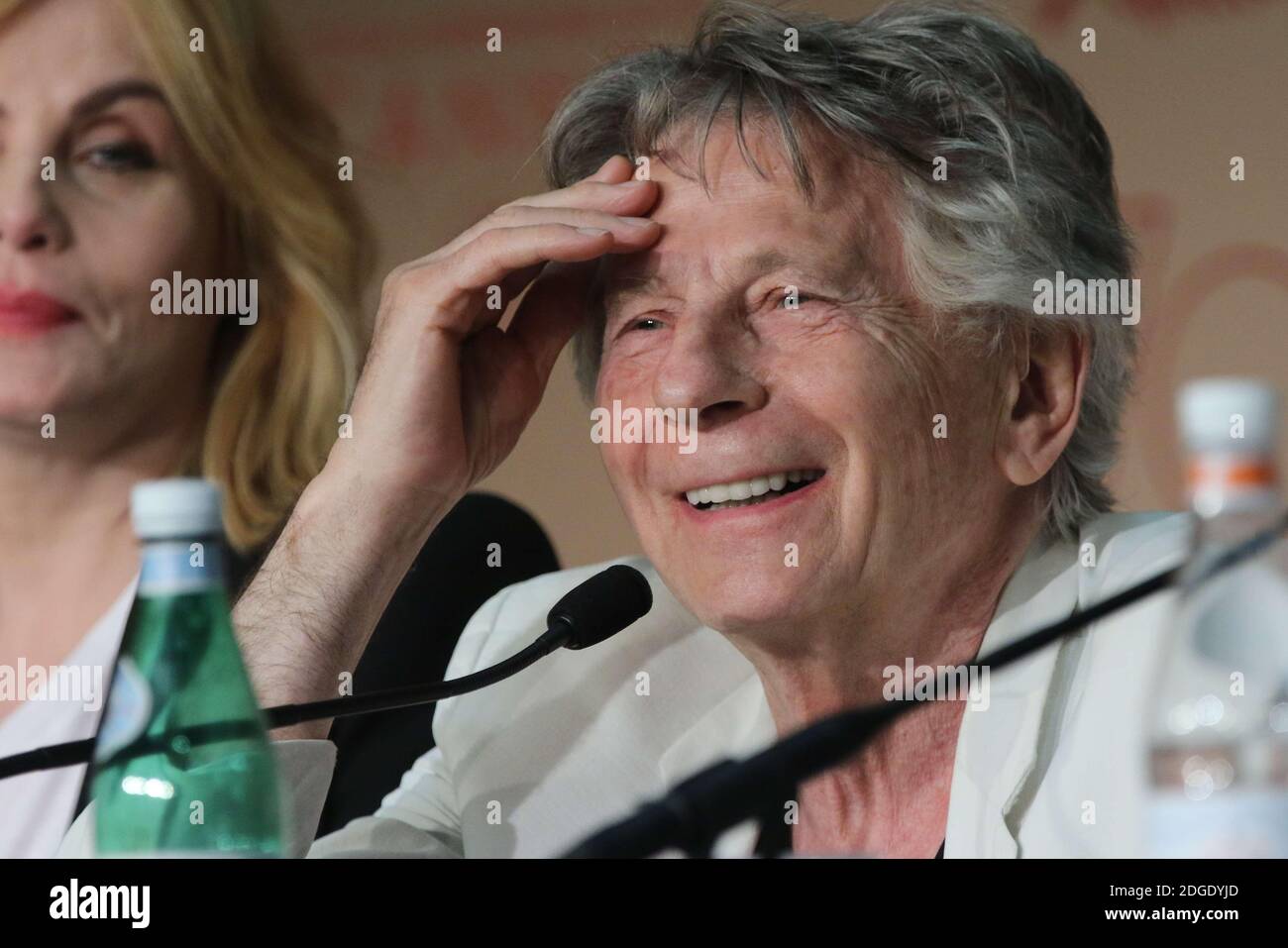 Emmanuelle Seigner, Roman Polanski during the press conference for the ...