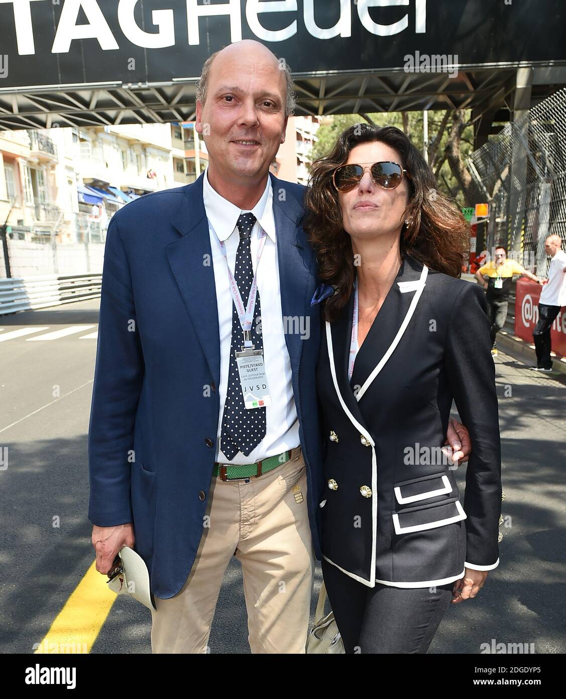 Prince Serge of Yougoslavia and his wife Eleonora Rajneri attending the ...