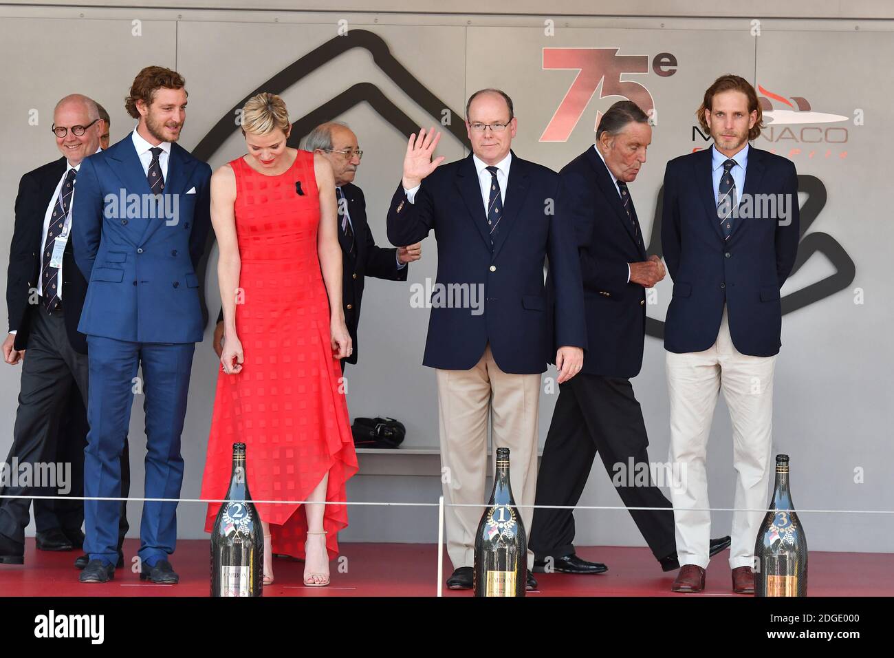 Pierre Casiraghi, Princess Charlene, Prince Albert II of Monaco and ...
