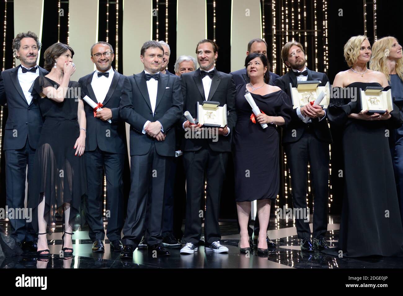 Group shot of the winners during the Closing Ceremony as part of the ...