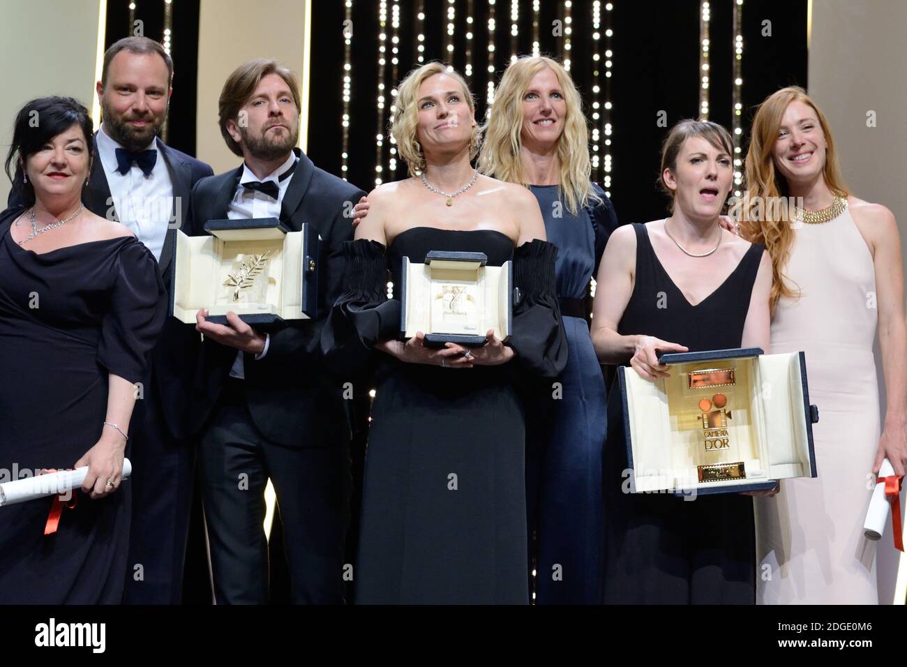 Group shot of the winners during the Closing Ceremony as part of the ...