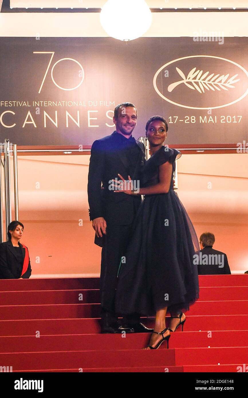 Aude Legastelois and Mathieu Kassovitz arrive for the screening of ...