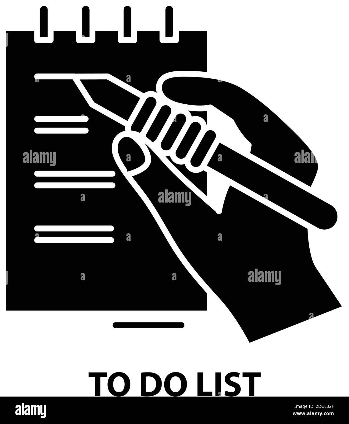 to do list symbol icon, black vector sign with editable strokes ...