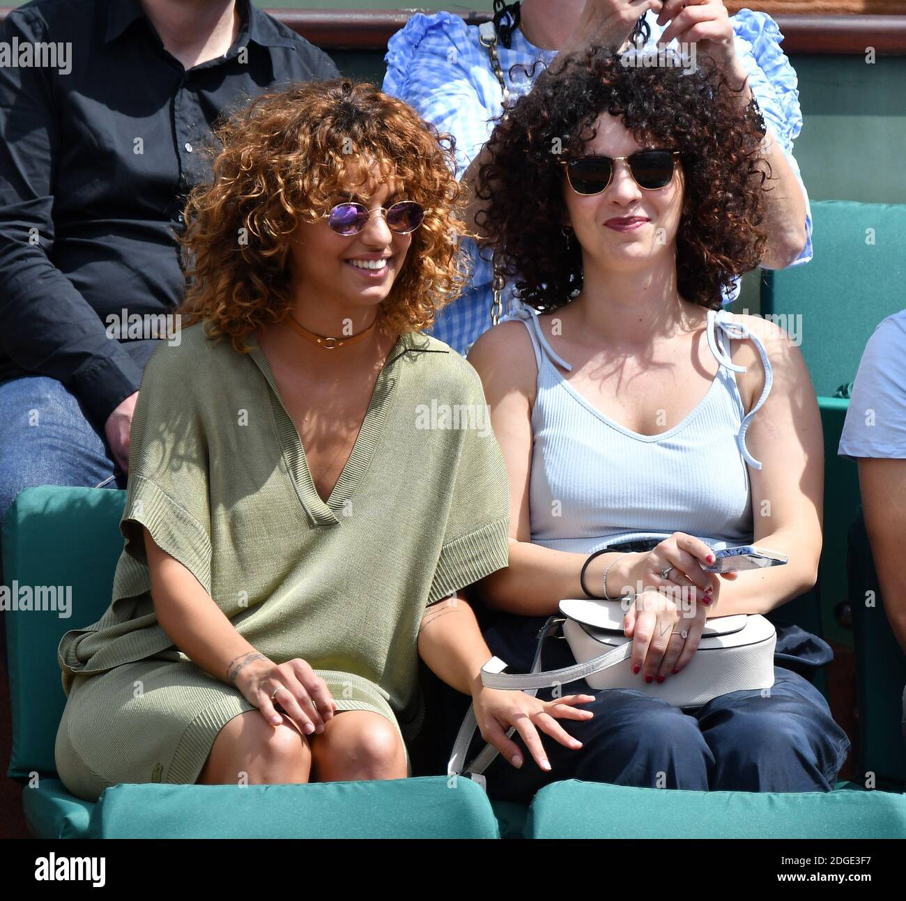 Singer Tal Benyerzi and her friend attend the French Tennis Open at ...