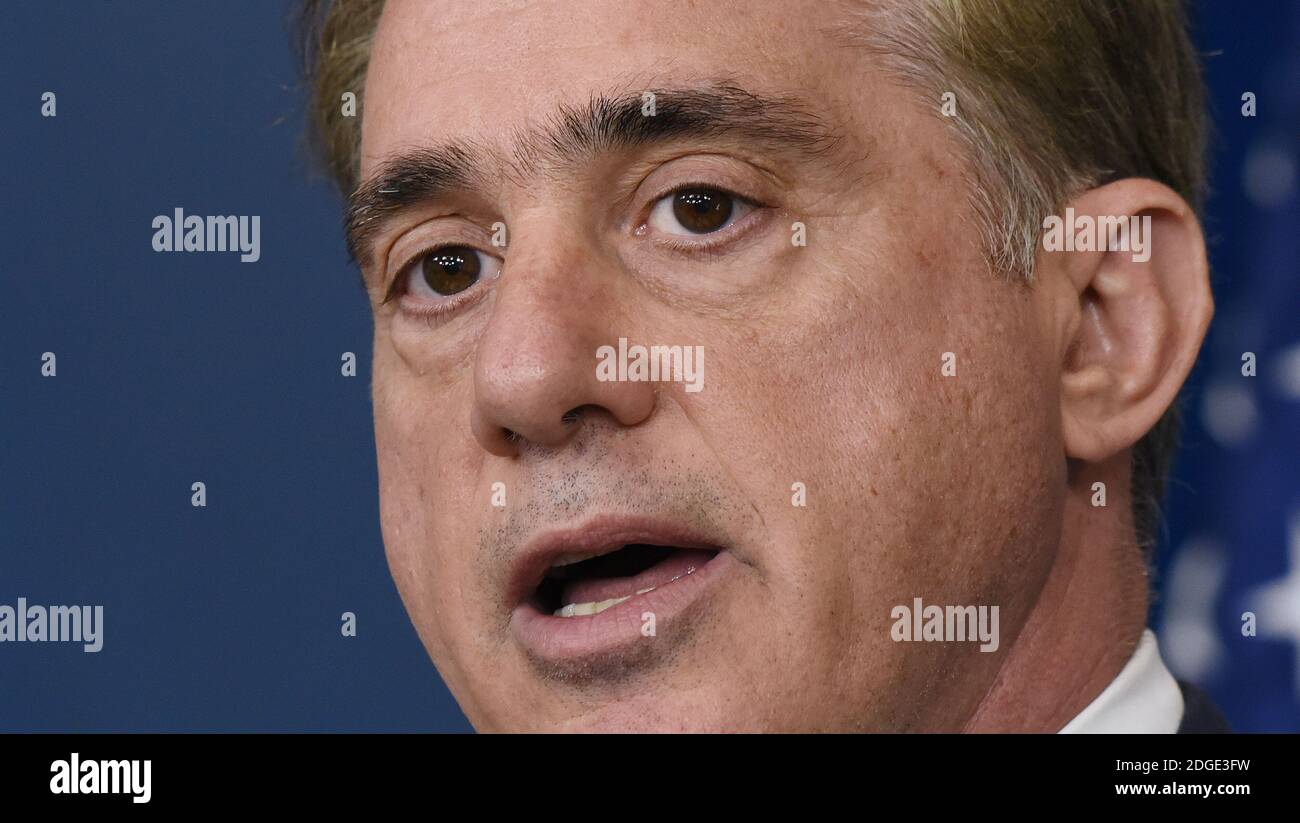 Veterans Affairs David Shulkin speaks during a briefing in the James S ...