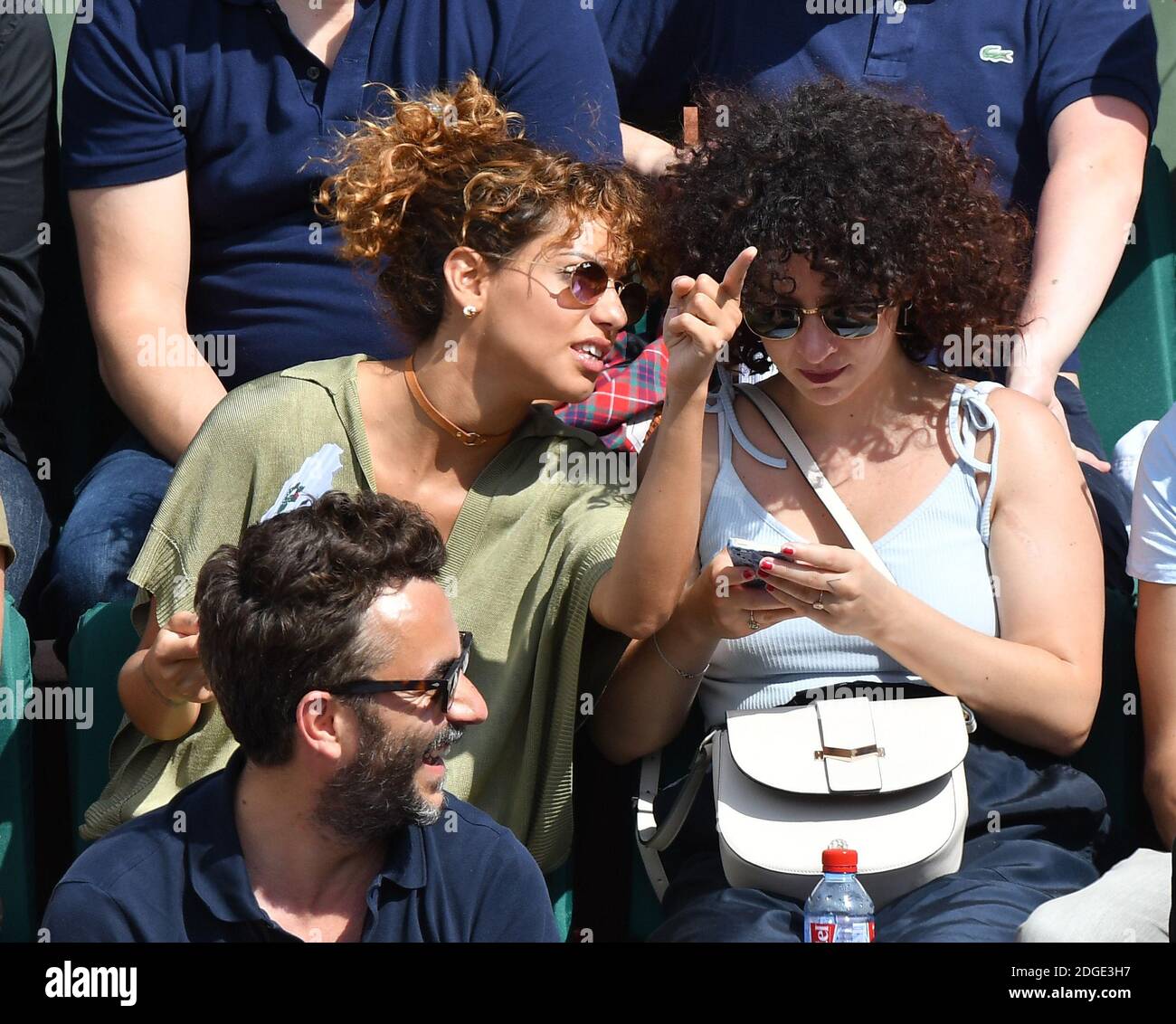 Singer Tal Benyerzi and her friend attend the French Tennis Open at ...