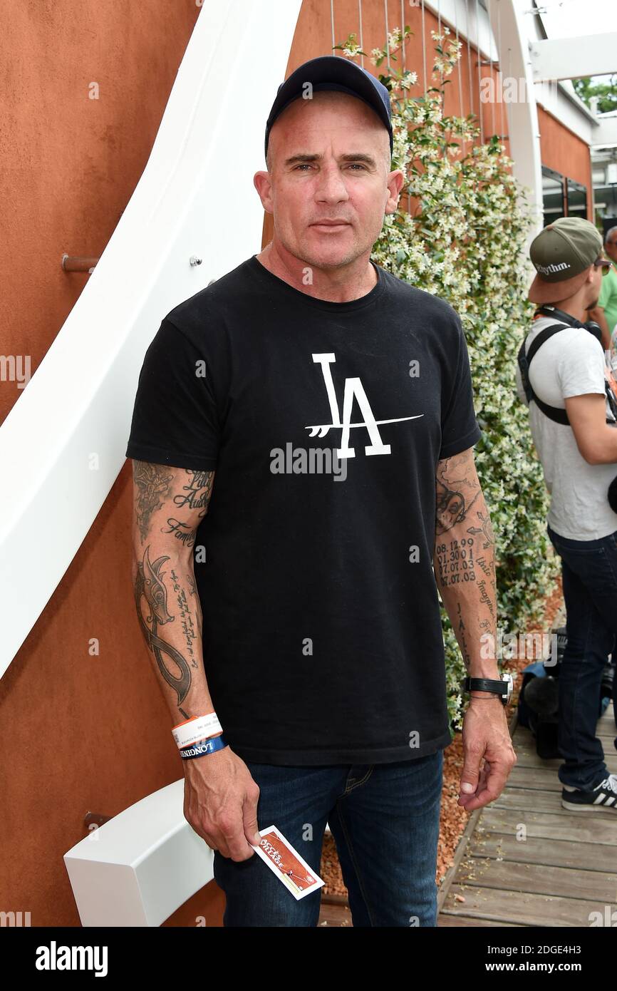 Dominic Purcell posing at the Village during French Tennis Open at ...