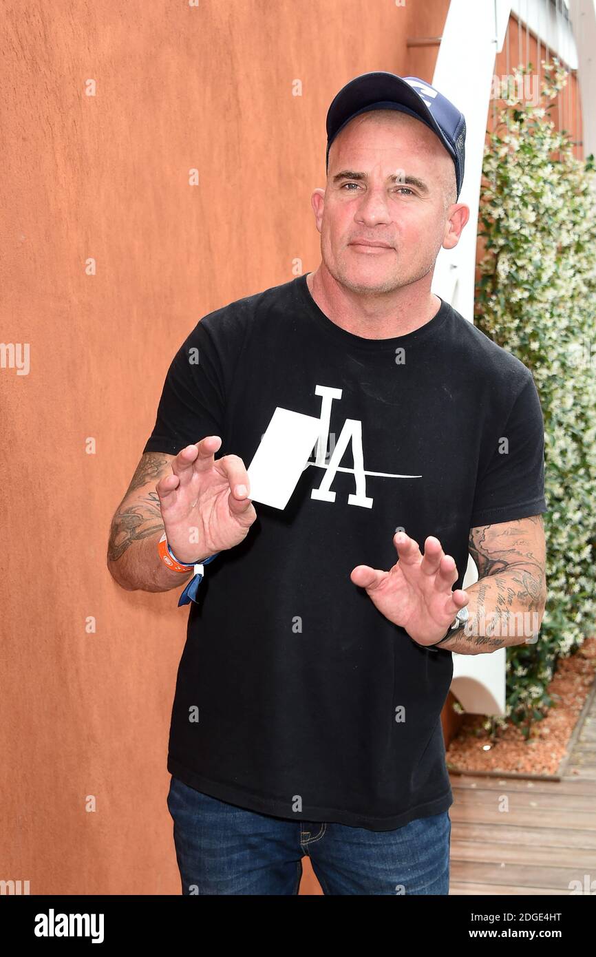 Dominic Purcell posing at the Village during French Tennis Open at ...