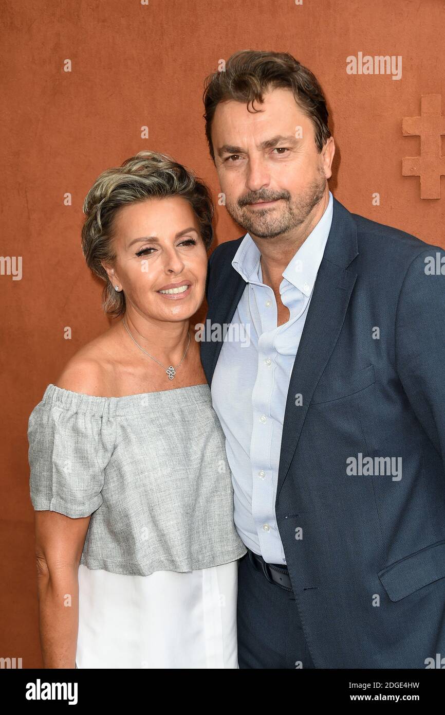 Henri Leconte and his girlfriend Maria Dowlatshah posing at the Village ...