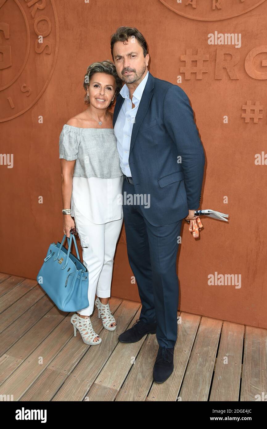 Henri Leconte and his girlfriend Maria Dowlatshah posing at the Village ...