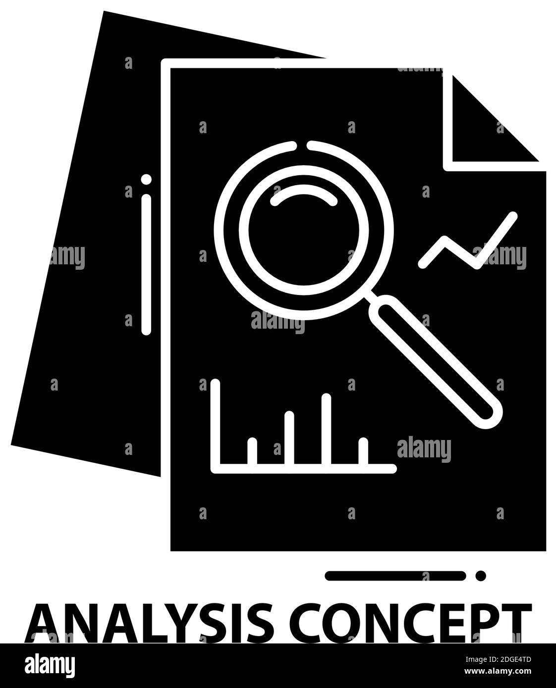 analysis concept icon, black vector sign with editable strokes, concept ...