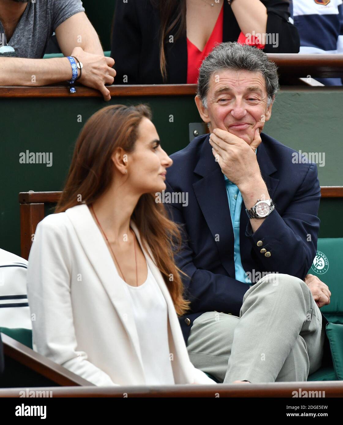 Baron Edouard de Rothschild attends the French Tennis Open at Roland ...