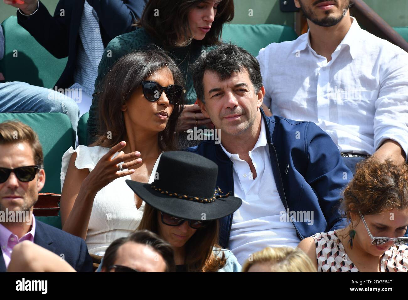 Tv presenters Stephane Plaza and Karine Le Marchand attend the French ...