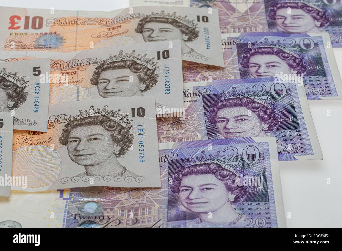 UK pound,money of United kingdom close up on white, Pound UK note Stock ...