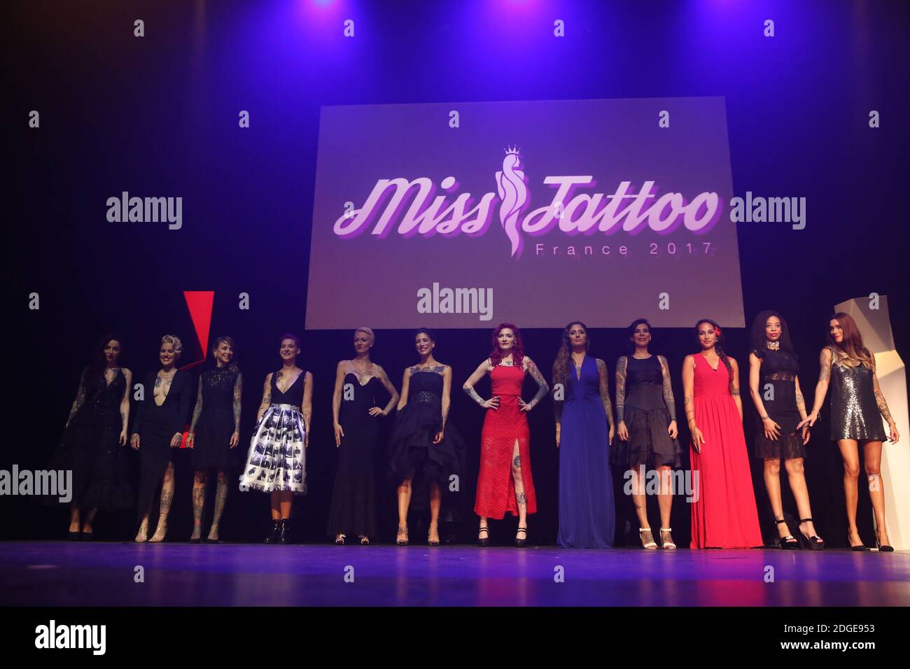 Exclusif - Participantes lors de l'election de Miss Tatoo France 2017 a ...