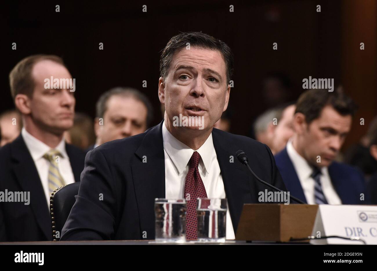 Former FBI Director James Comey testifies during a US Senate Select ...