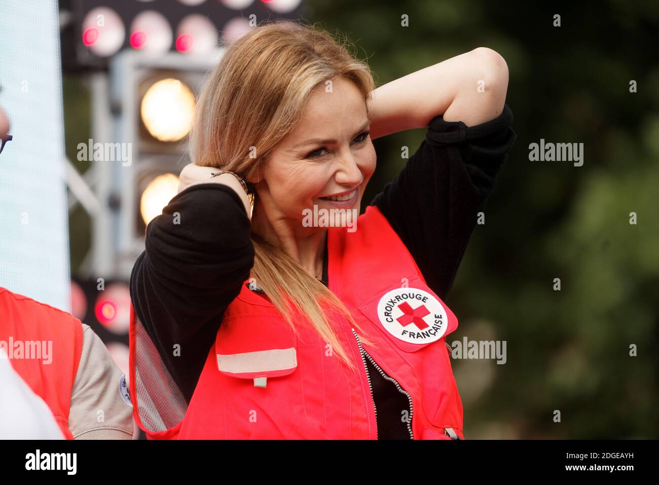 Lancement de la campagne de la Croix Rouge a Lille par Adriana Karembeu ...