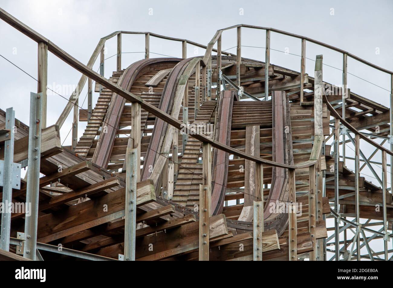 An old wooden roller coaster Stock Photo - Alamy